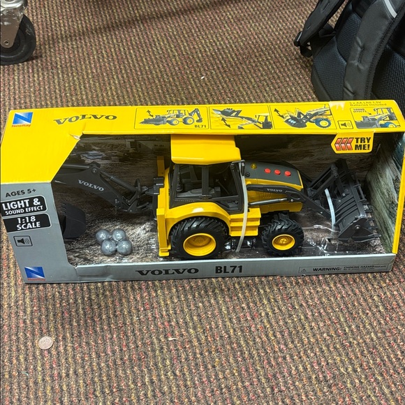 Toys | Volvo Bl71 Yellow Toy Tractor With Accessories | Poshmark